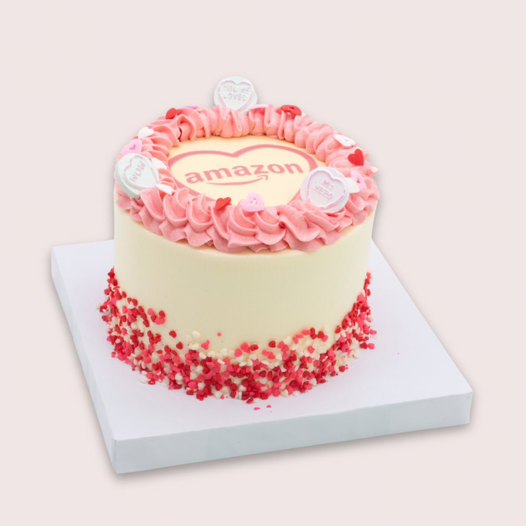 Branded Conversation Heart Mini Cake - Tessa’s Cake Drop